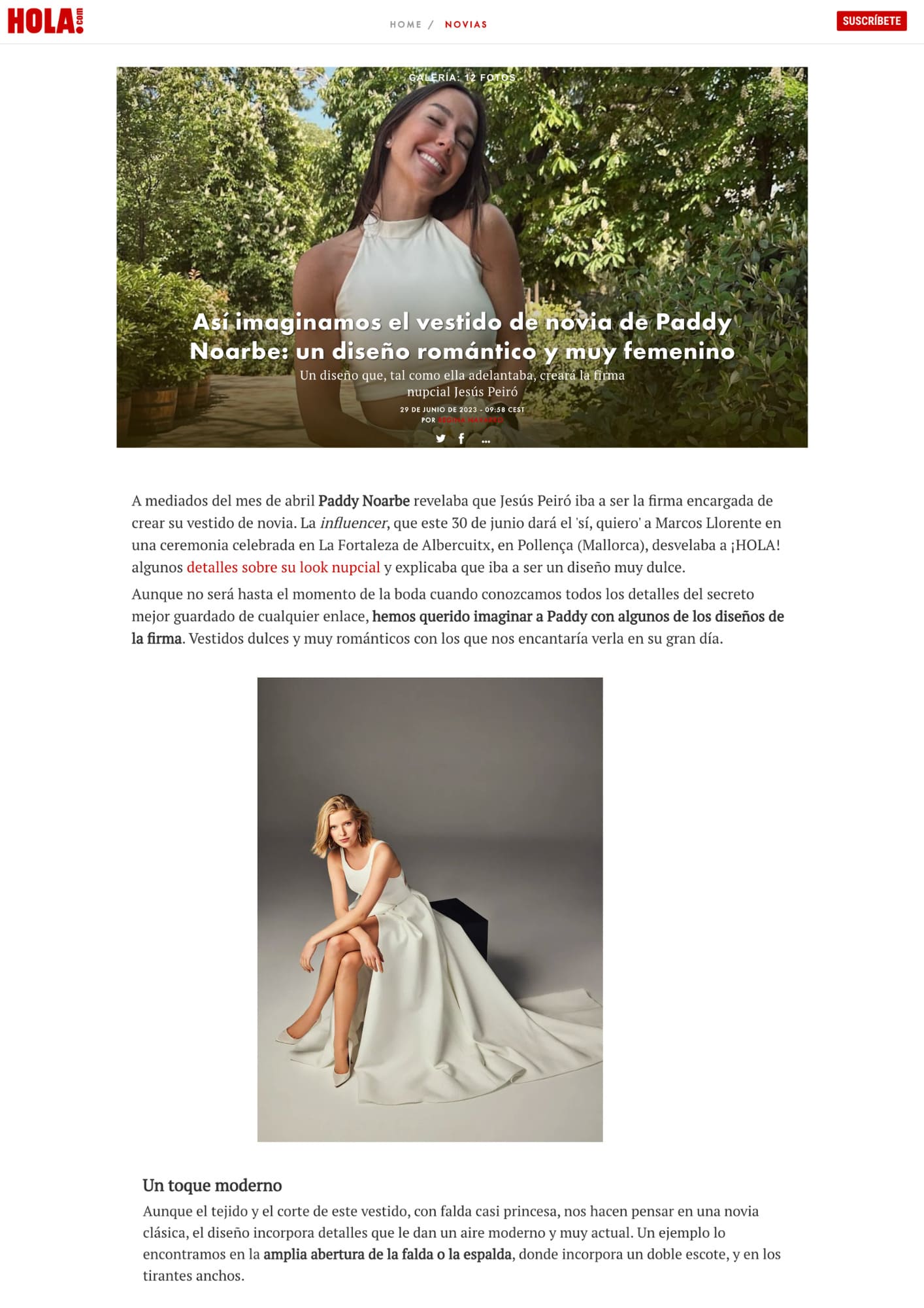 JESUS PEIRO en Hola Novias: el vestido de Patricia Noarbe | JESUS PEIRO